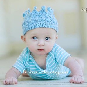 Crowned Prince and Princess Headband KNITTING PATTERN by Funky Baby - Etsy