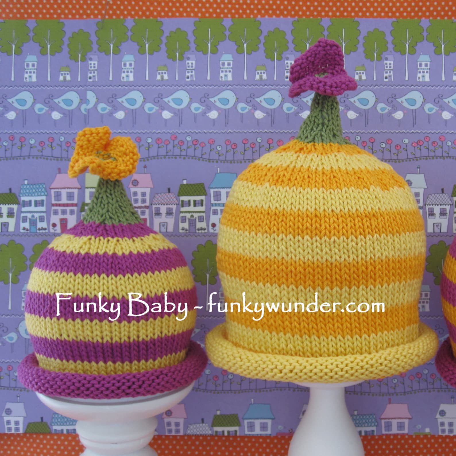 Ruffle Flower Hat KNITTING PATTERN - Etsy