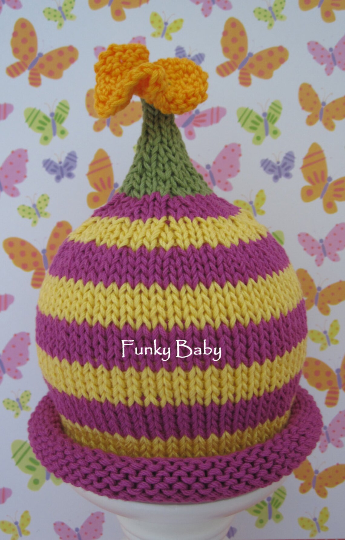 Ruffle Flower Hat KNITTING PATTERN - Etsy