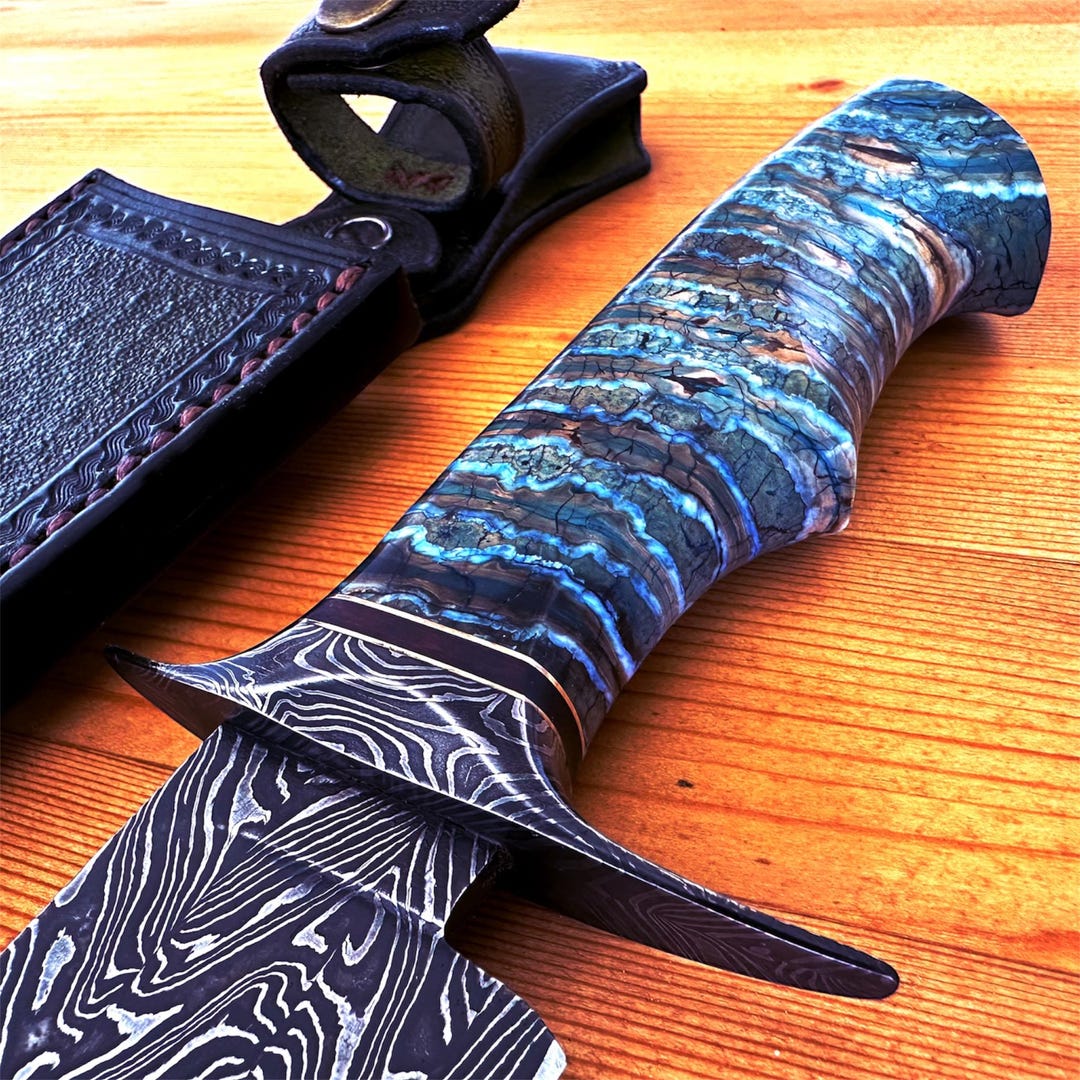 Hand Crafted Turkish Twist Damascus and Mammoth Ivory A Master Piece of ...