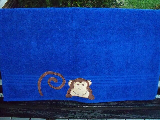 Red Monkey Towel. Beach Towel Monkey Bath Towel Swim Towel | Etsy