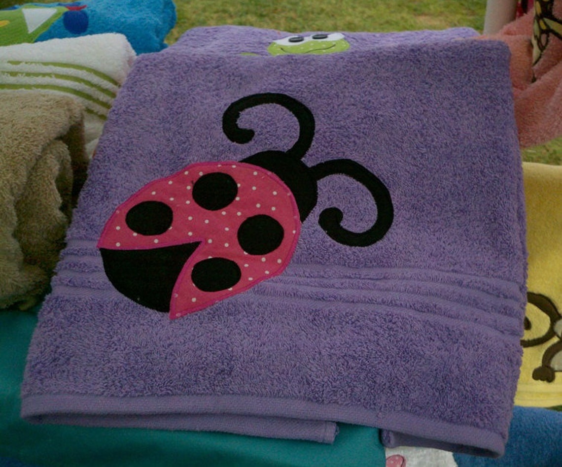 Yellow Ladybug Towel Ladybug Bathroom Décor Kid's - Etsy