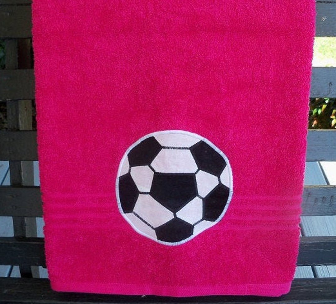 Soccer Towel, Kid's Sports Towel, Soccer Bath Towel, Personalized Towel ...