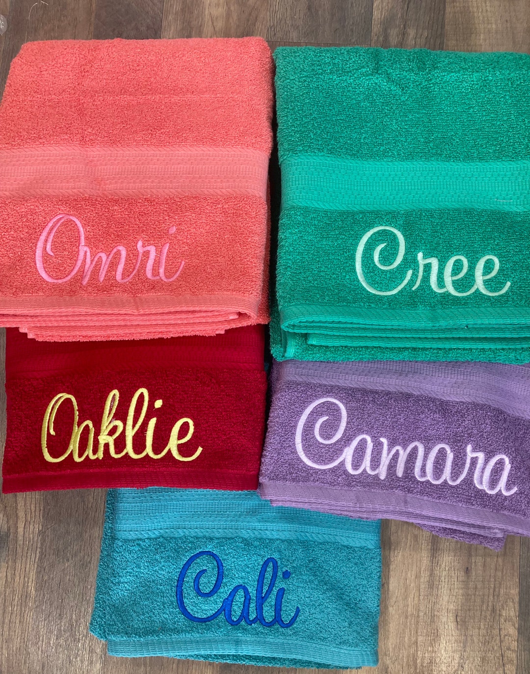 Personalized Bath Towel Set, Embroidered Towel, Monogrammed Bath Towel ...