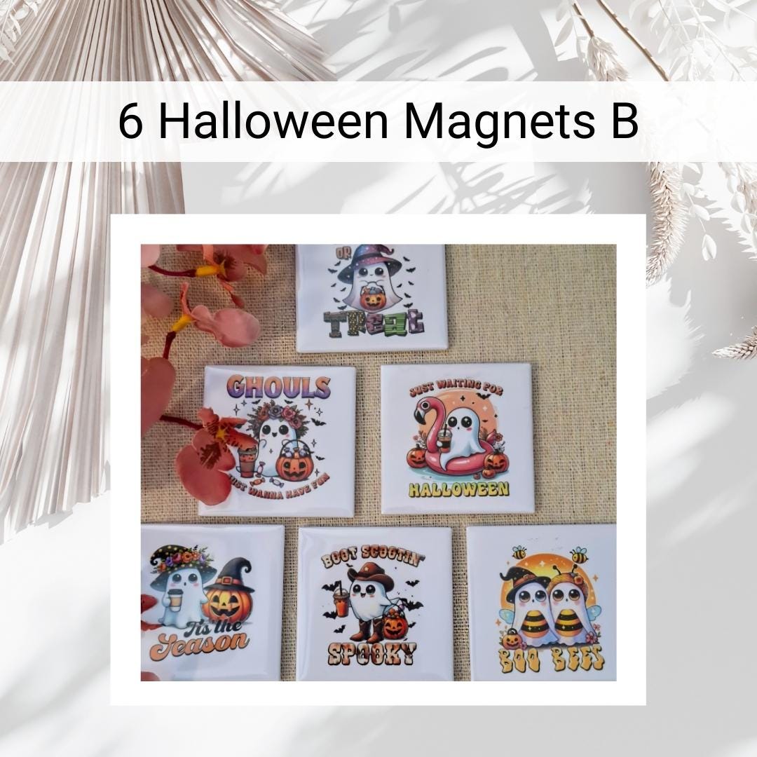 Halloween Fridge Magnets - Spooky Kitchen Decor, Set of 6 - Etsy