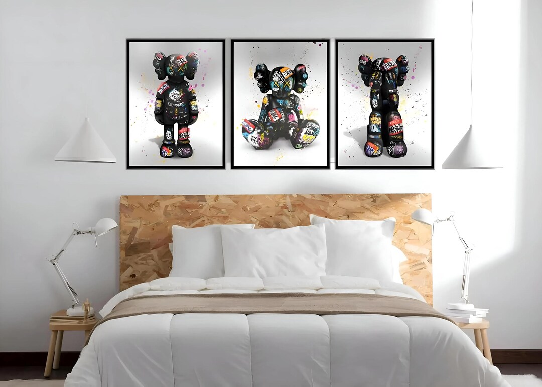 Kaws Hypebeast Collage Poster, Set of 3 Digital Kaws Poster, Kaws Wall ...