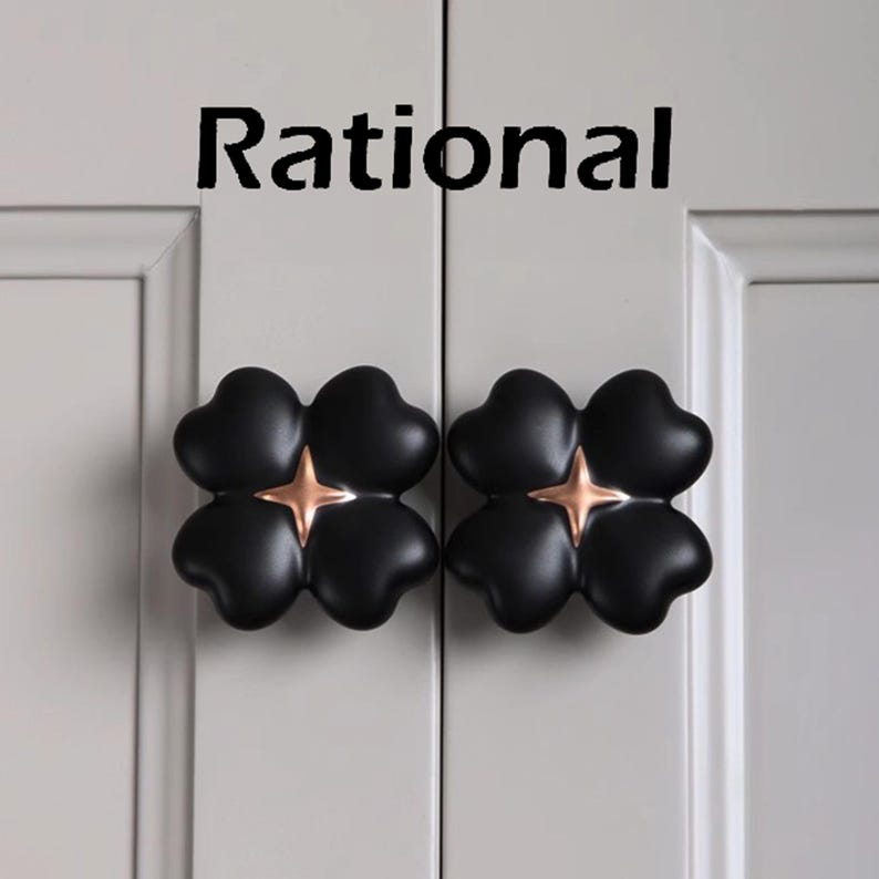 Four-leaf Clover Knobs, Ceramic Drawer Knobs, Wardrobe Pulls, Ceramic Closet Knobs, Furniture ...