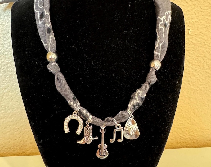 Bandana Necklace Country Jewelry - Etsy