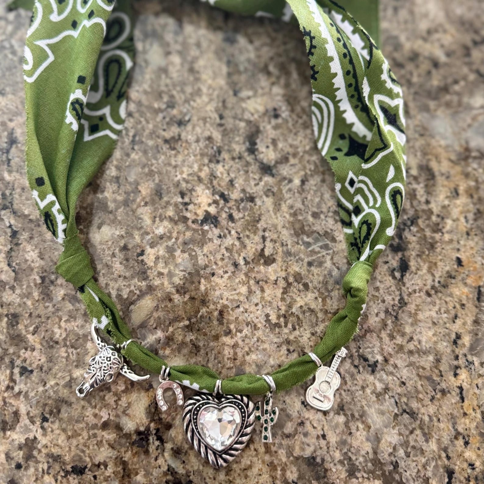 Bandana Necklace Country Jewelry - Etsy