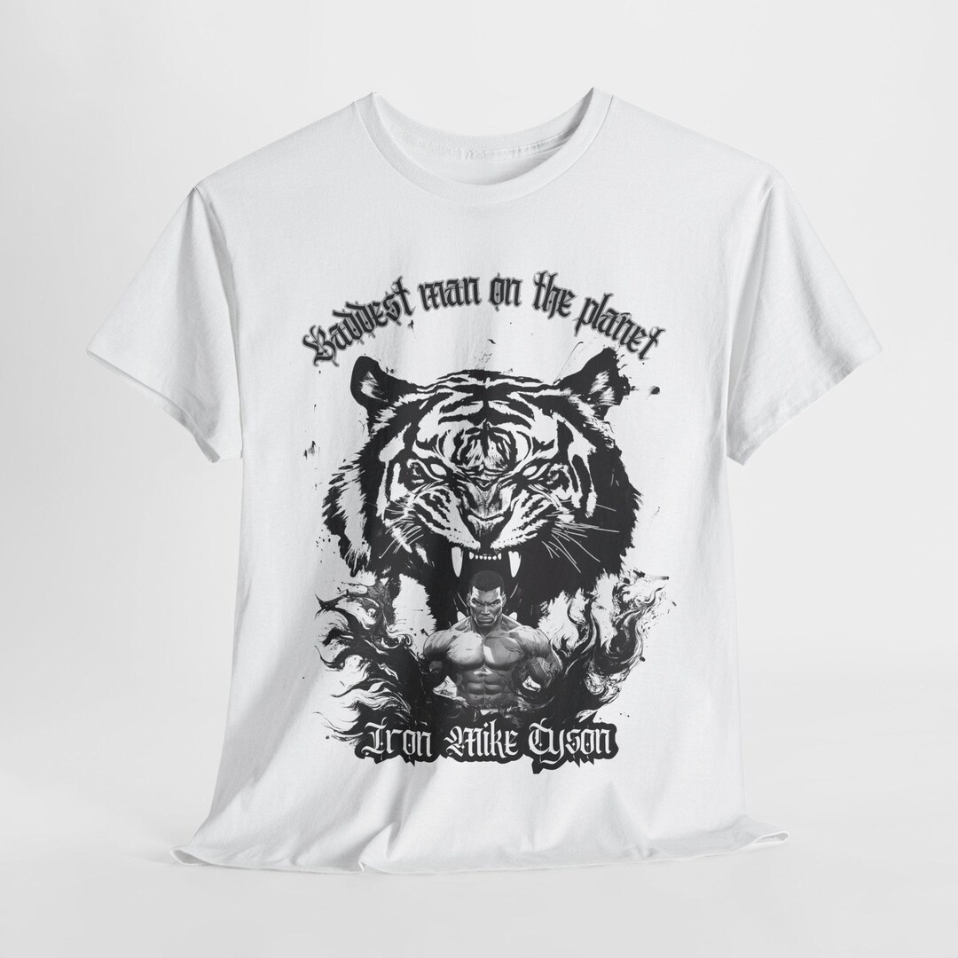 Mike Tyson Flame Tiger Tee Shirt, Iron Mike Tyson Baddest Man on the ...