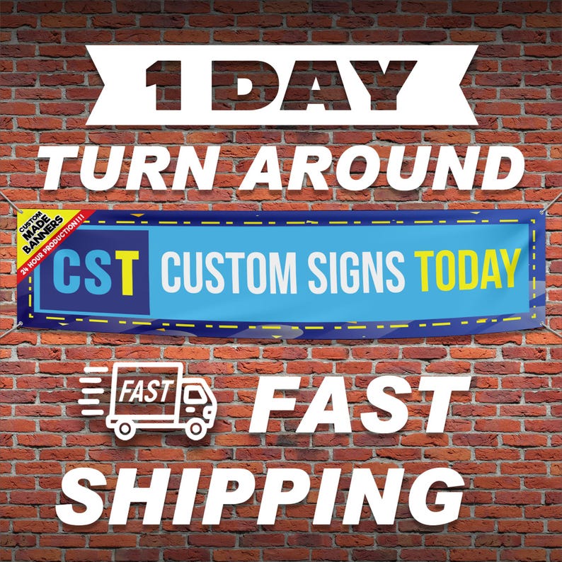 Custom Banner Full Color, for Business, Events, Graduation, Birthday ...