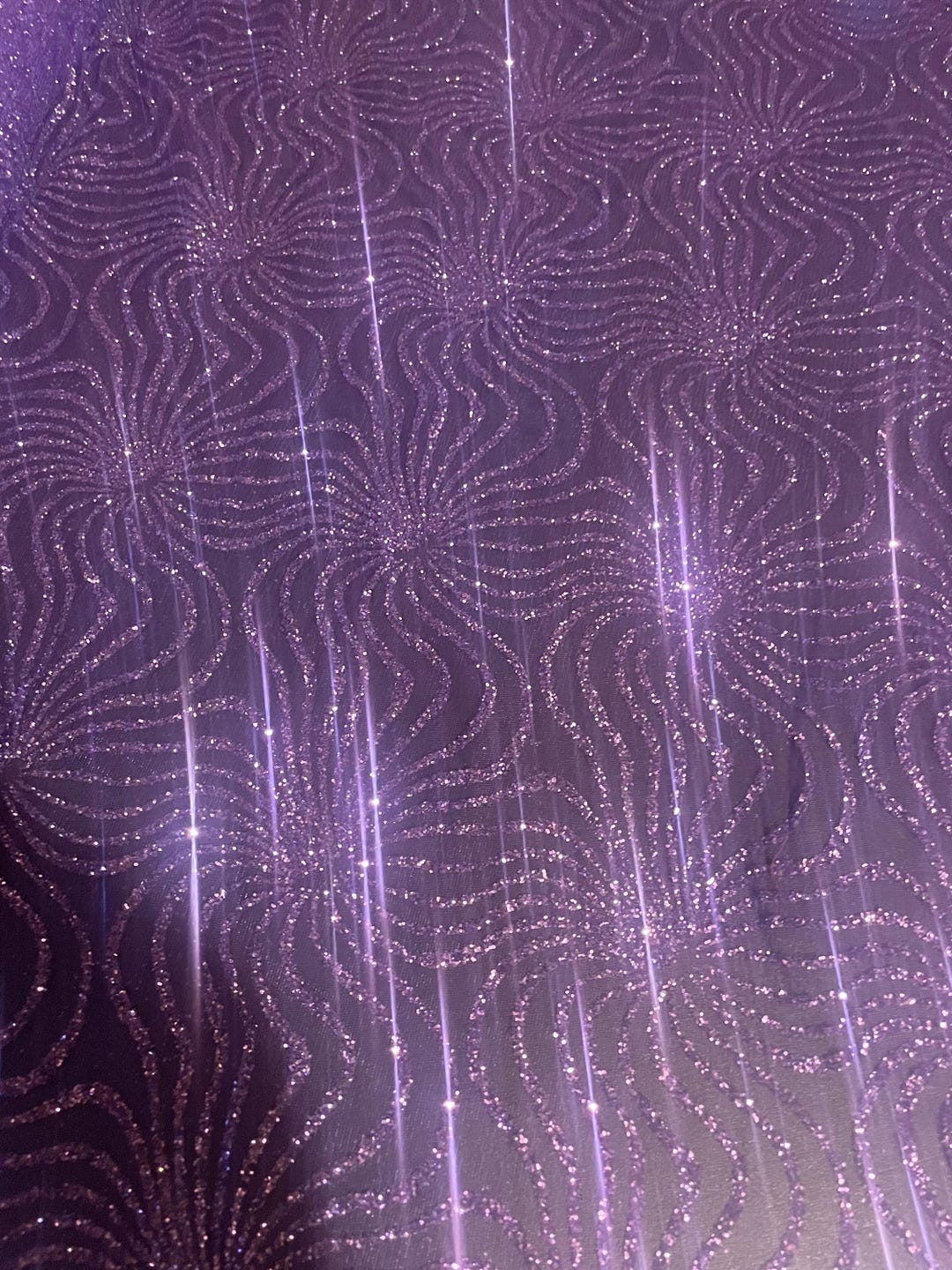 Purple Sparkle Glitter Fabric Soft Tulle Glitter Fabric Mesh Glitter ...