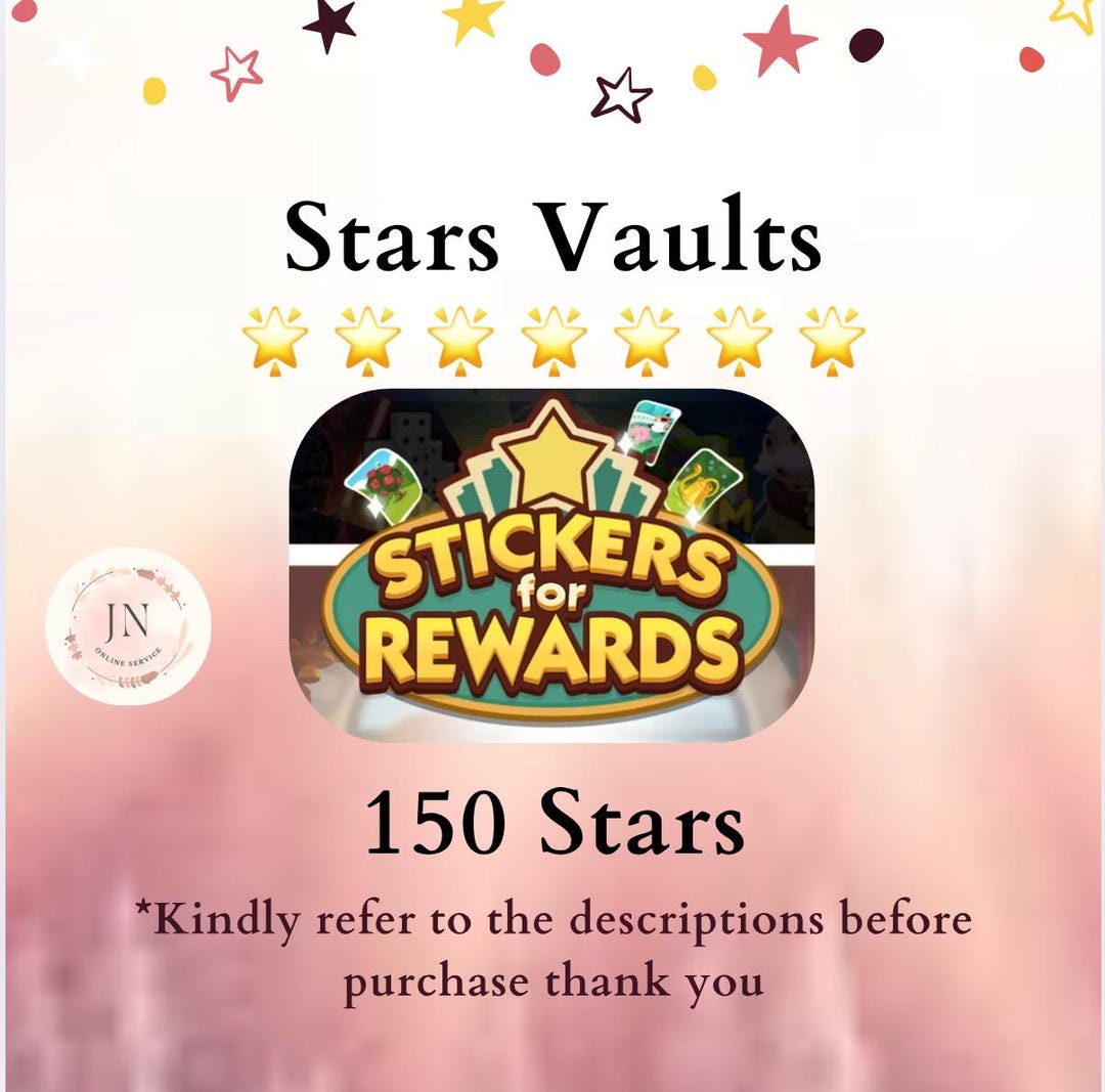 Mono Stars for Vaults - 150 Stars - Etsy
