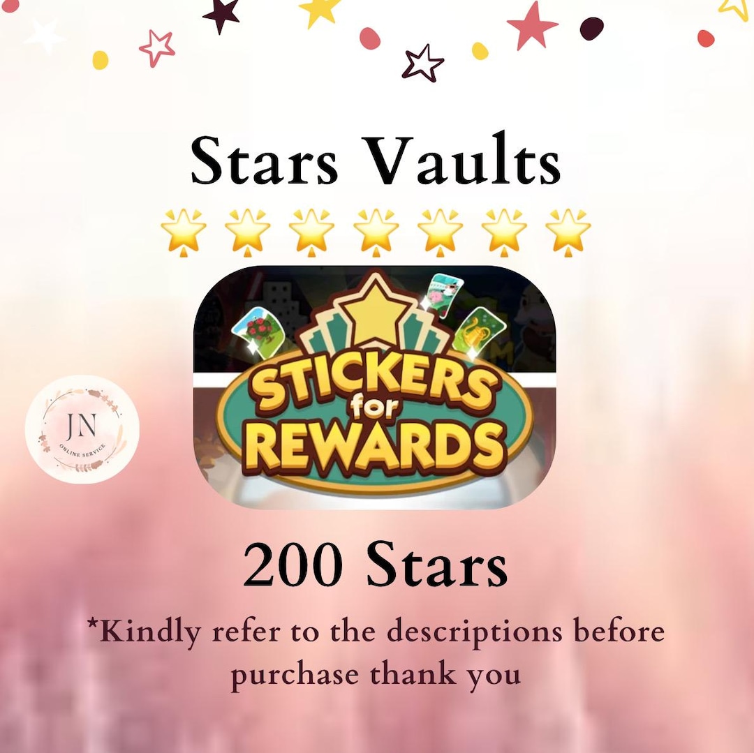 Mono Stars for Vaults - 200 Stars - Etsy