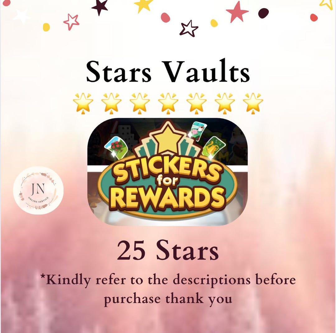 Mono Stars for Vaults - 25 Stars - Etsy