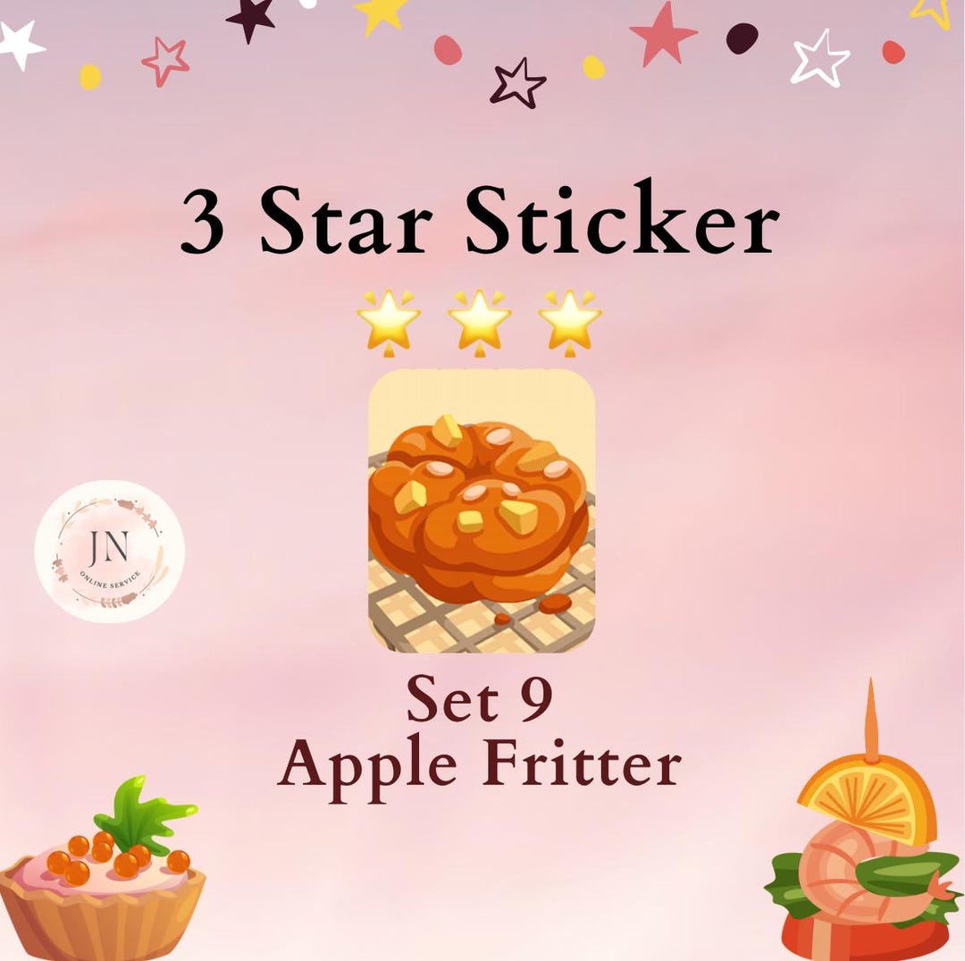 3 Star Set 9 Apple Fritter - Monopoly GO Sticker - Bon Appetit Album ...