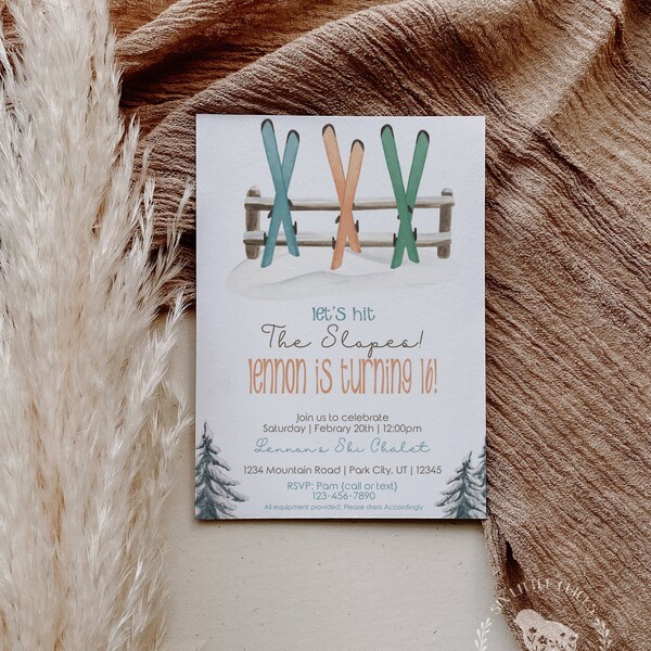 Ski Invitations - Etsy