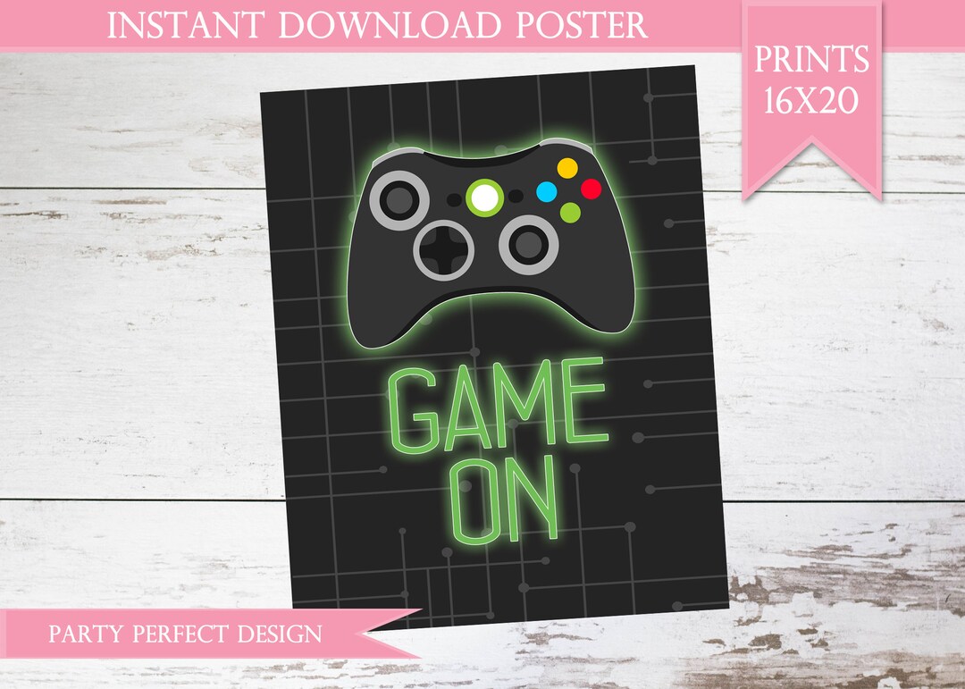 Game on 16x20 Poster. Instant Download - Etsy