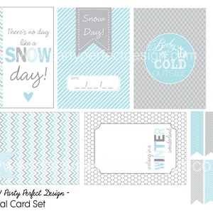 Snow Day Winter Journal Cards. Perfect for Project Life. Instant ...