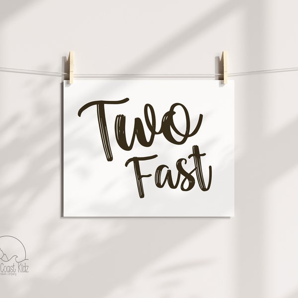 Two Fast Sign - Etsy