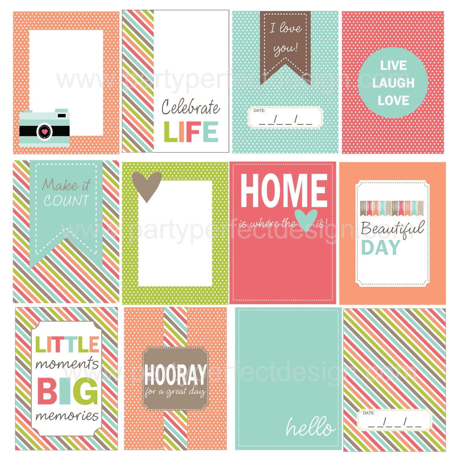 Everyday Life Journal Cards. Perfect for Project Life. Instant - Etsy