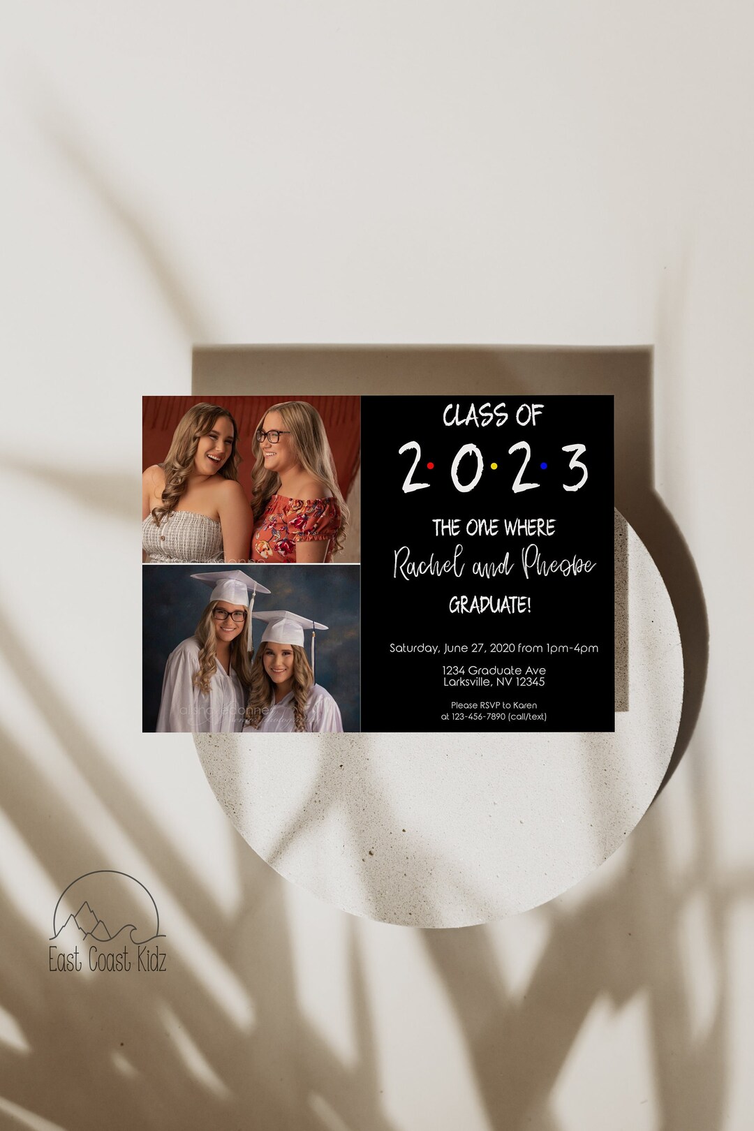 FRIENDS Inspired Graduation Photo Invitation Instant Download - Etsy