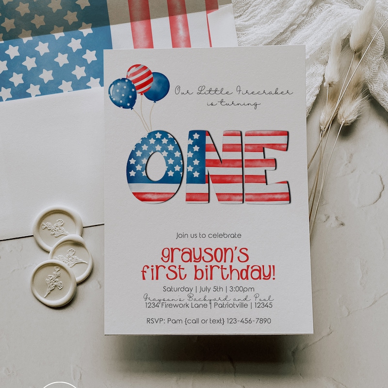 Patriotic Invitation - Etsy