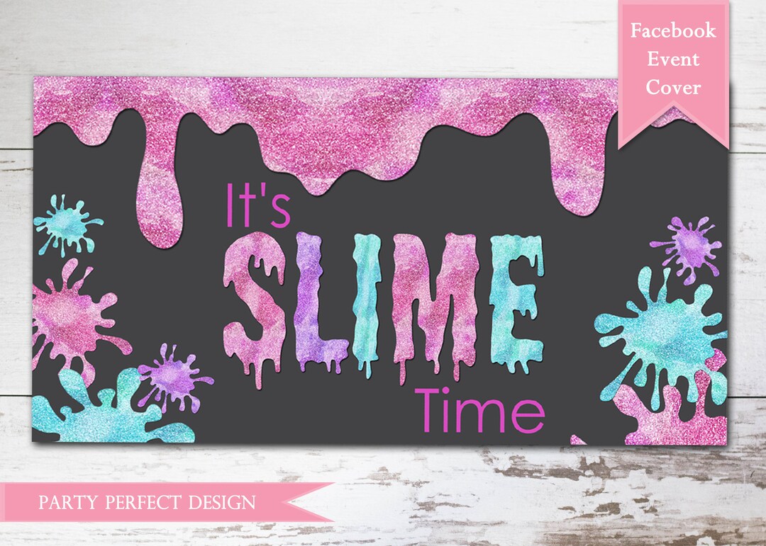 SLIME Party Facebook Event Photo - Instant Download - Etsy