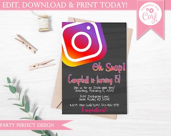 Insta Party Invitation - Etsy