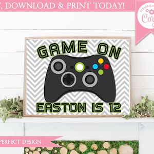 Gamer 20x30 Inch Birthday Poster - Instant Download - Etsy