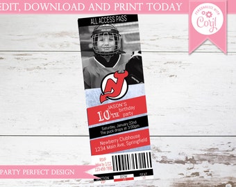 Nj devils | Etsy