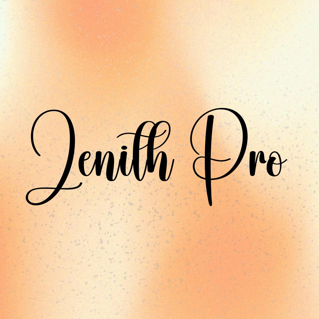 Zenith Pro Font Wedding Script Font Handwritten Cursive Font Cricut & Procreate Font Elegant ...