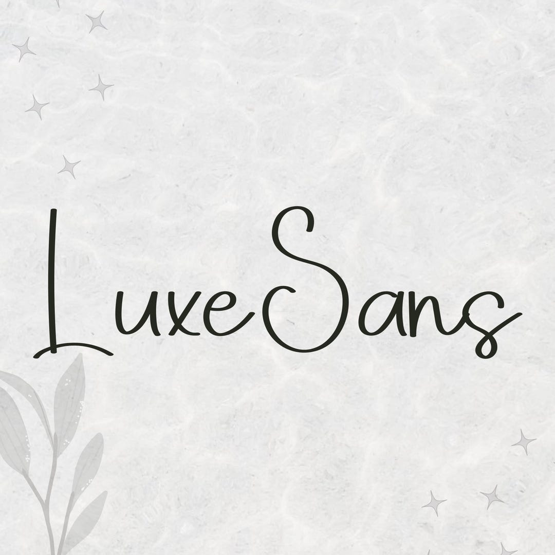 Luxe Sans Font | Wedding Script Font | Handwritten Cursive Font ...