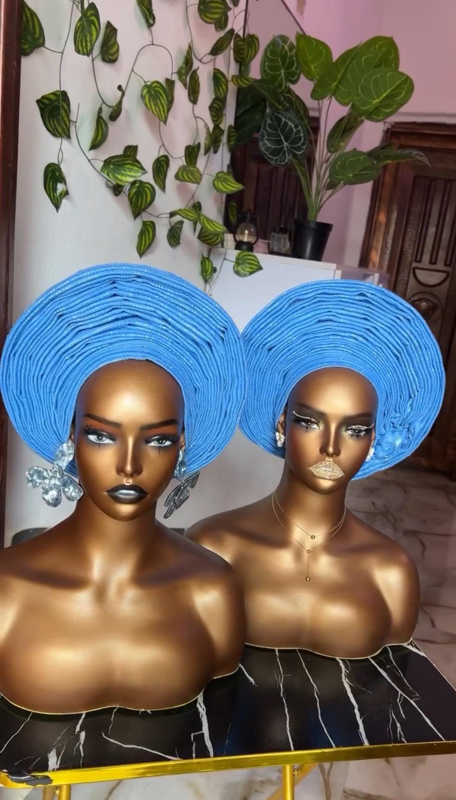 African Autogele, Ready-to-wear Headband, Aso Oke Autogele, Headband ...
