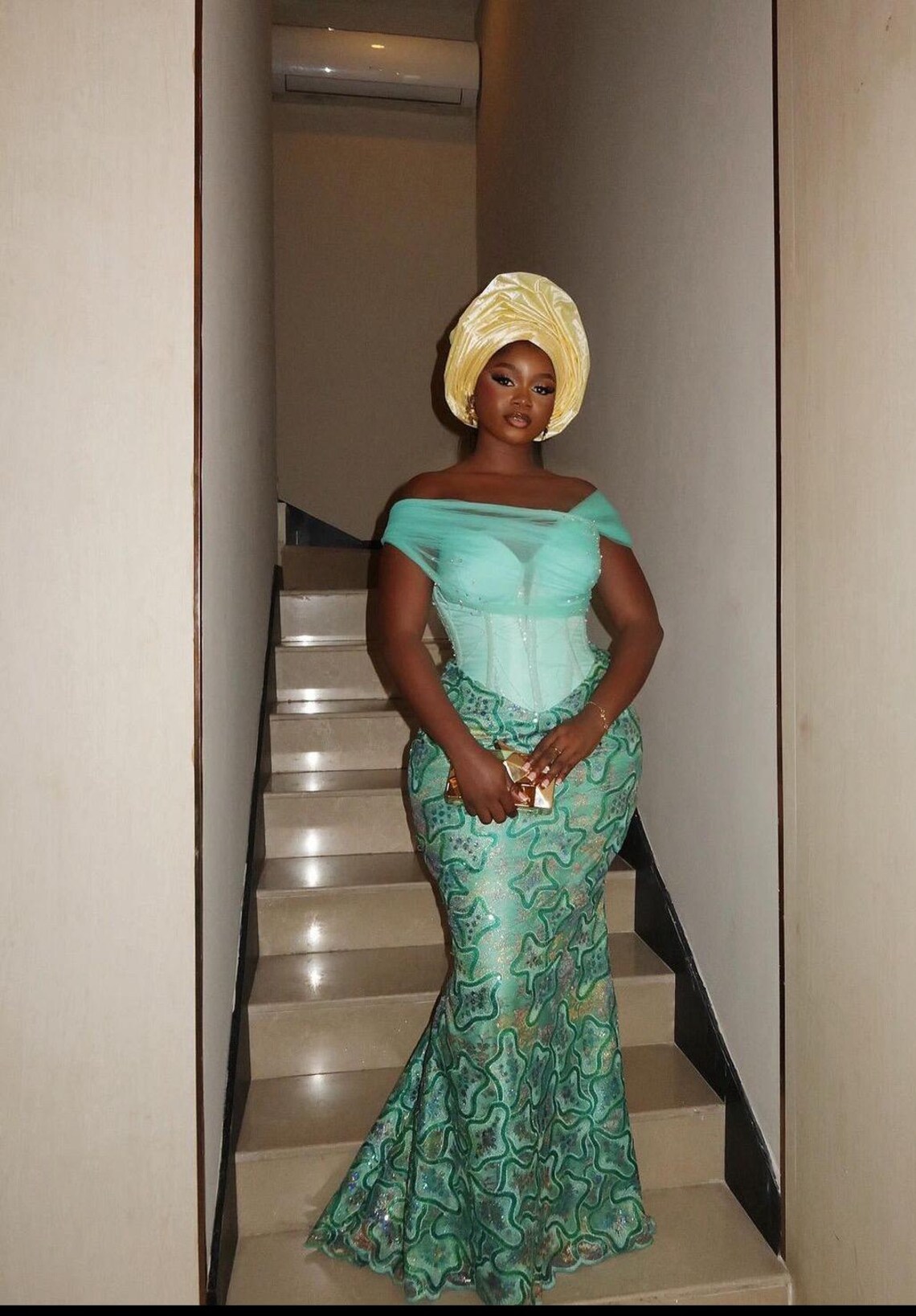 Lace Owanbe Dress: Nigerian Wedding Guest Gown - Etsy