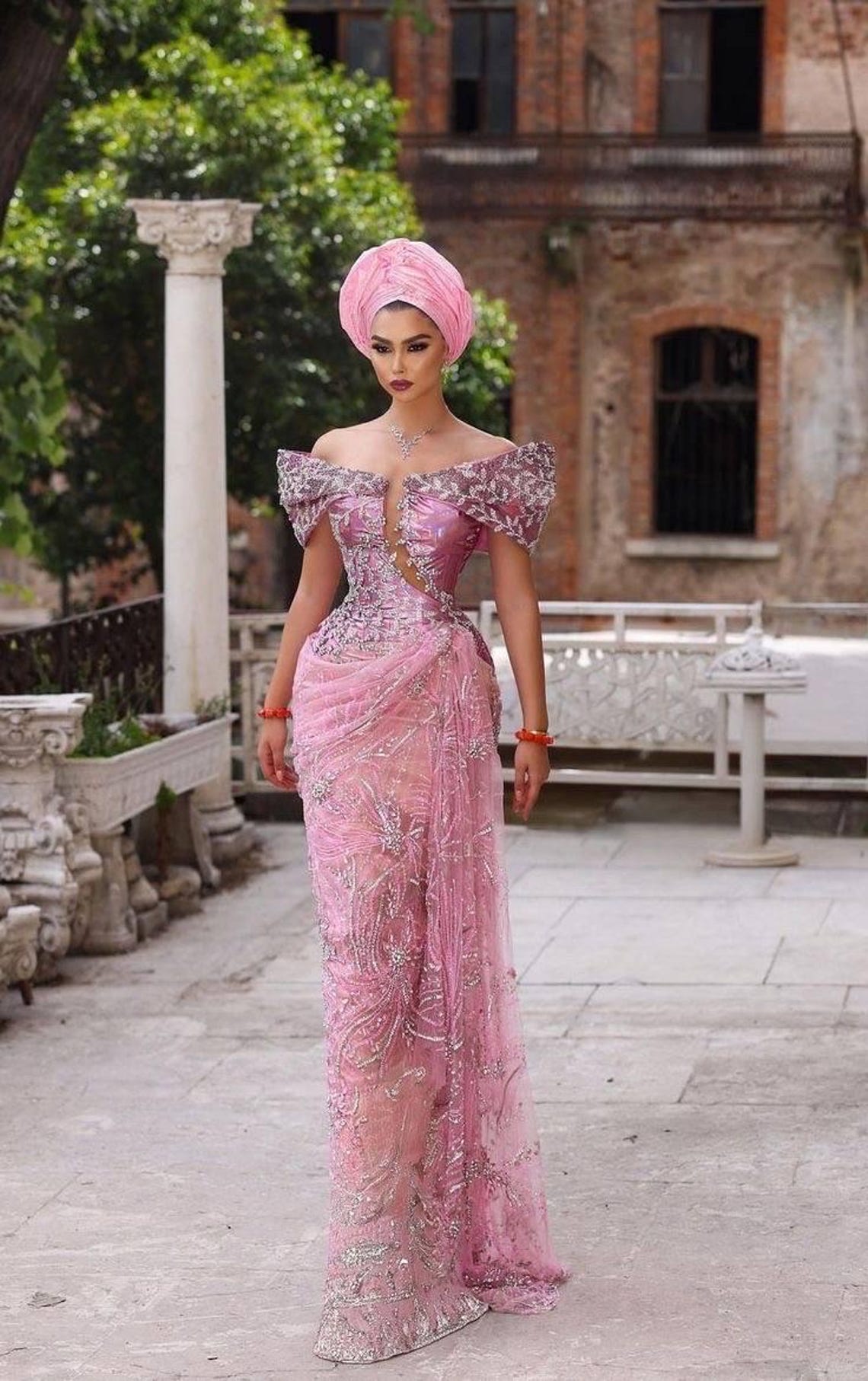 Lace Owanbe Dress: Nigerian Wedding Guest Gown - Etsy