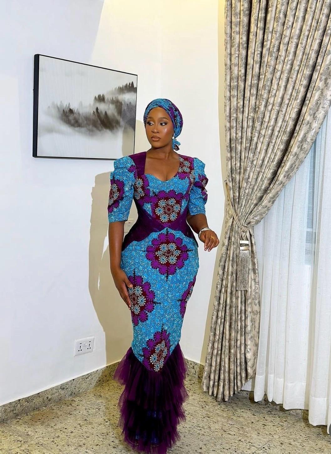 African Ankara Dress, Party Occasion Dress, Ankara Prom Dress, African ...