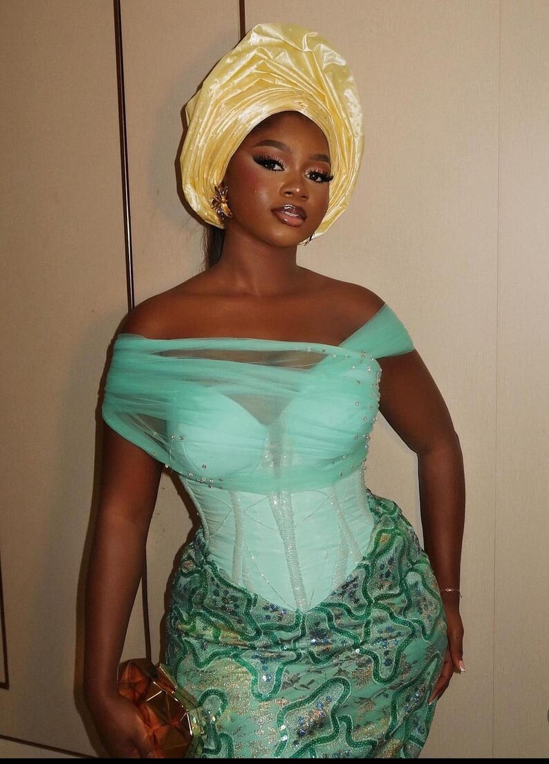 Lace Owanbe Dress: Nigerian Wedding Guest Gown - Etsy
