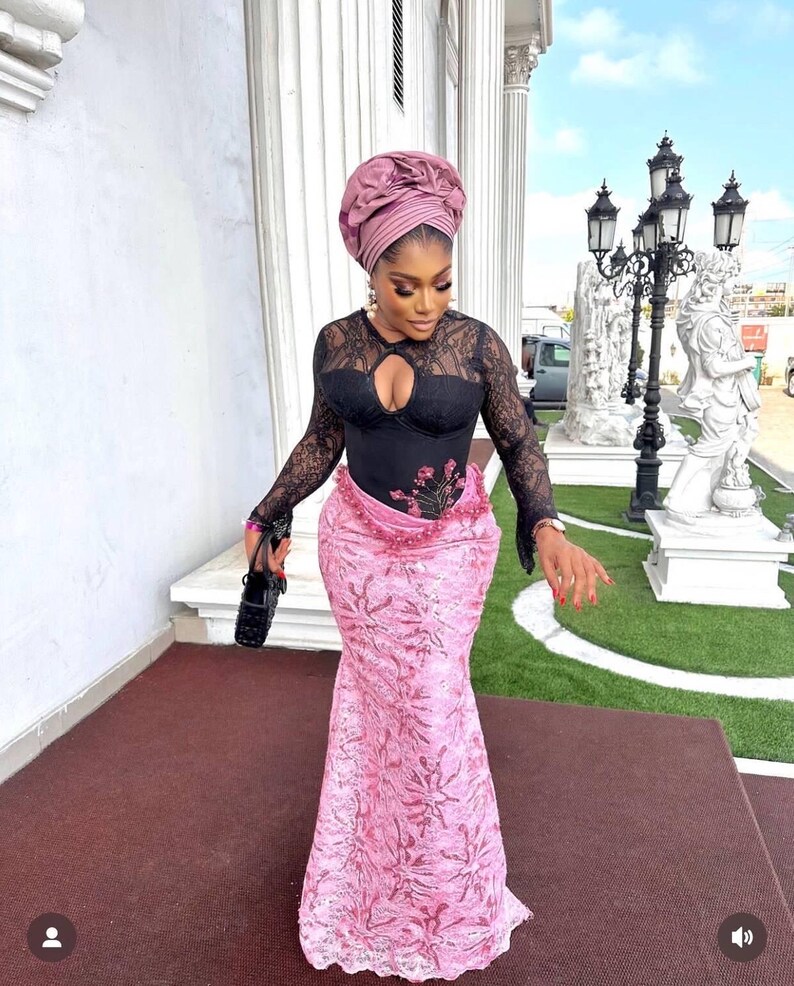 Newest Nigerian & African Lace Dresses: Mermaid Asoebi/iso Ebo Styles ...