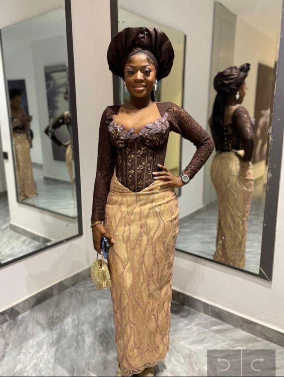 Lace Owanbe Dress: Nigerian Wedding Guest Gown - Etsy