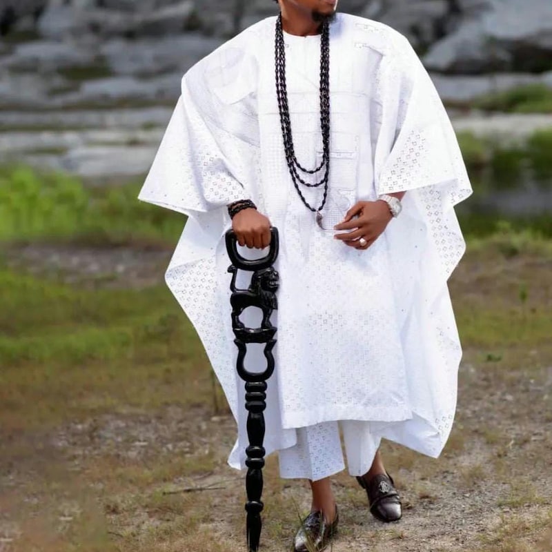 Nigerian Agbada White - Etsy UK