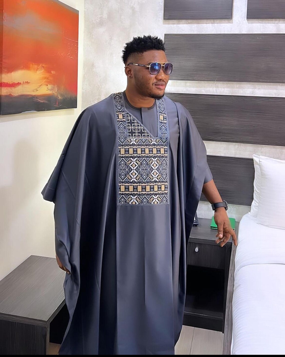 Agbada for Men With Monogram Embroidery/african Wedding Suit/ White ...