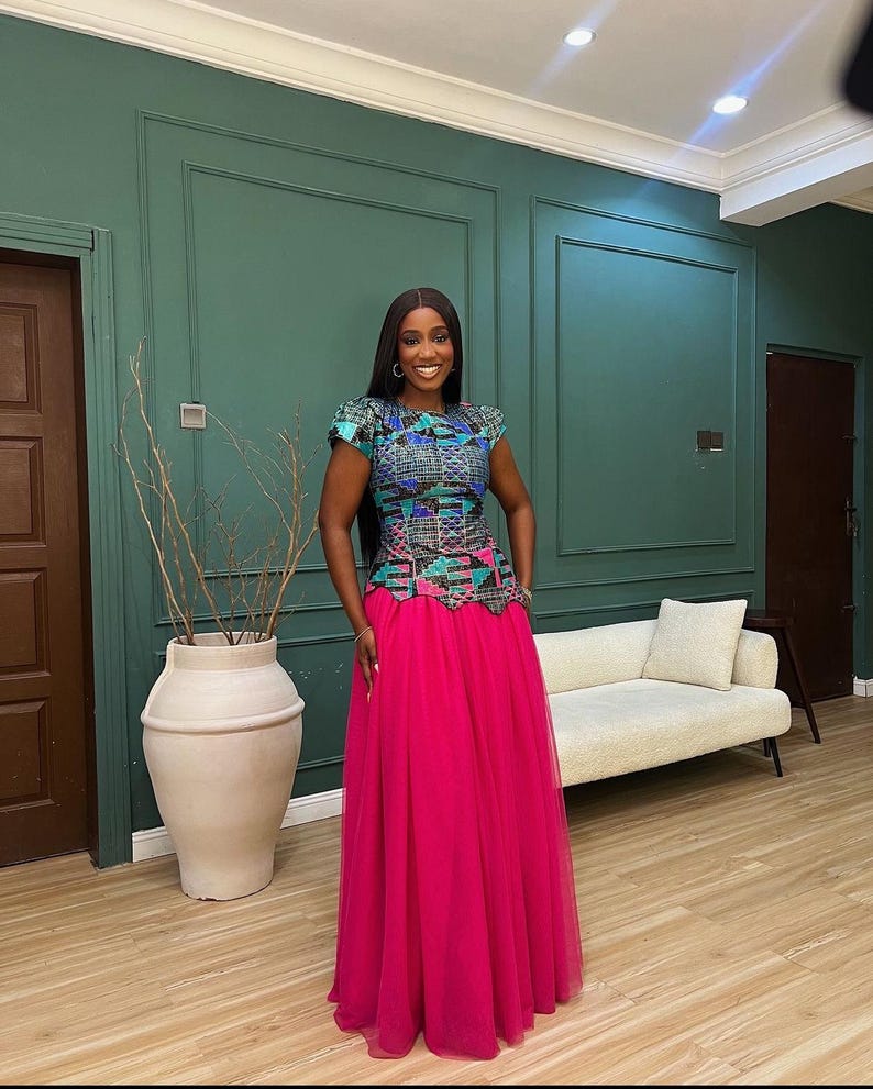 African Ankara Gown: Party Occasion Prom Dress - Etsy