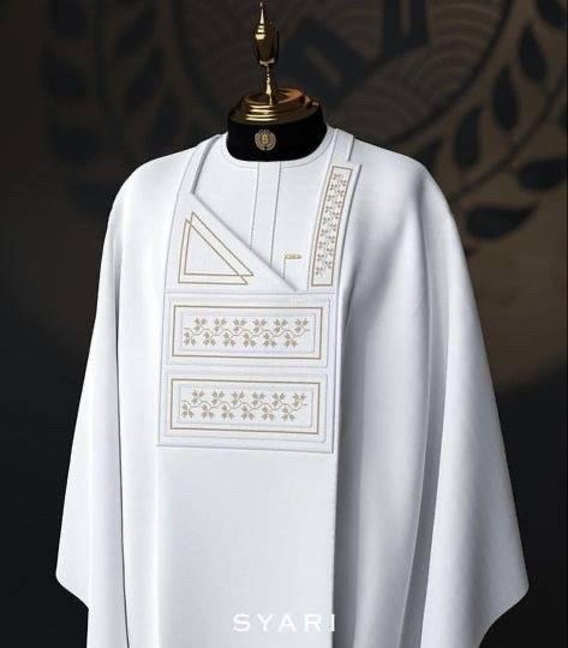 Agbada for Men With Monogram Embroidery/african Wedding Suit/ White ...
