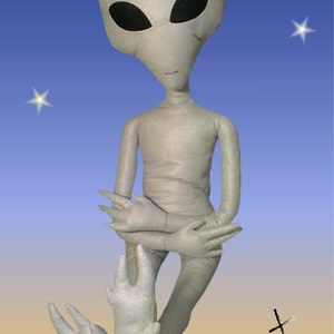 Gray Alien Plush Doll, Digital Download Sewing Pattern! - Etsy