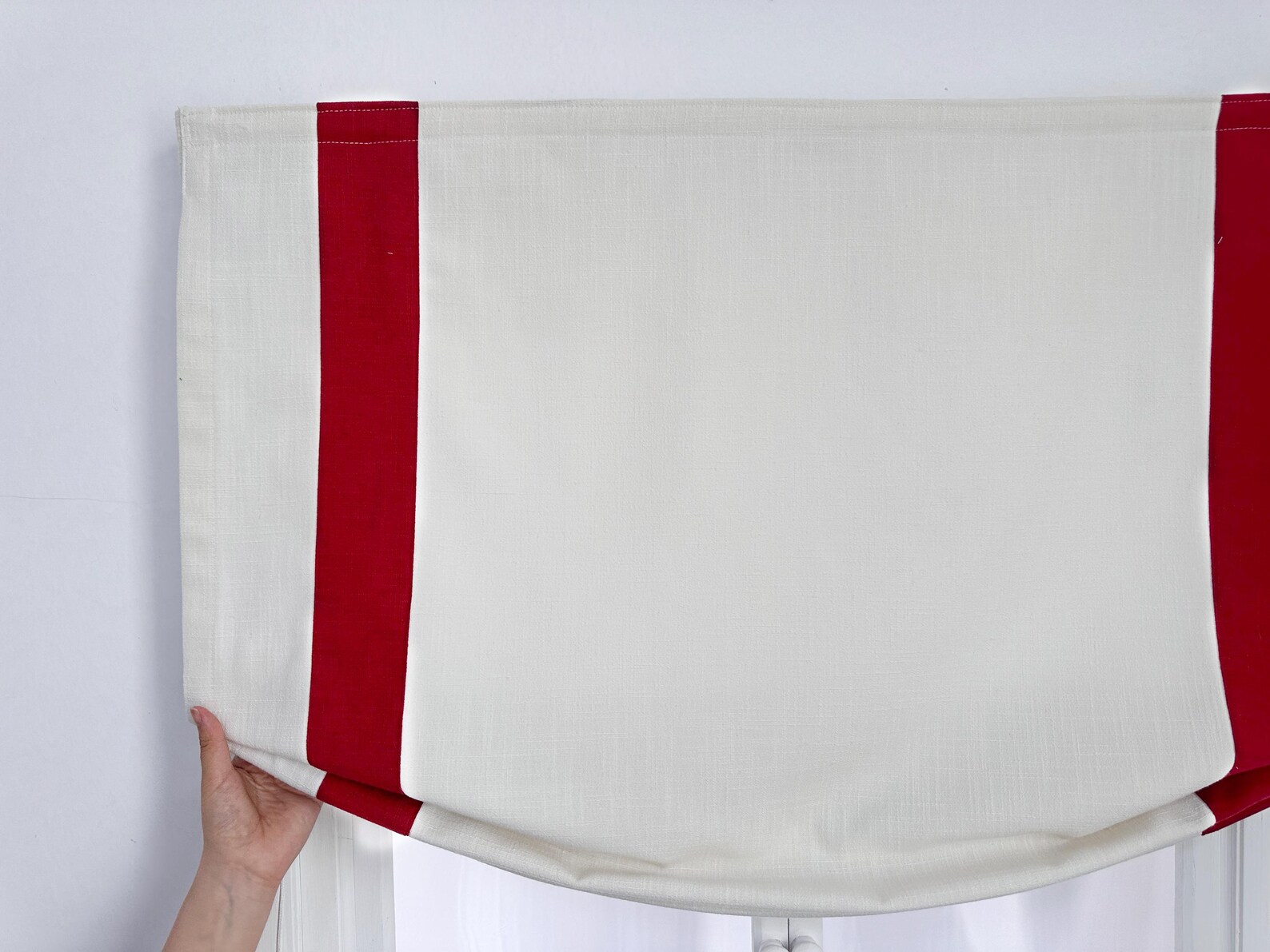 Custom Roman Shades White, Classic Linen Roman Shades for Windows ...