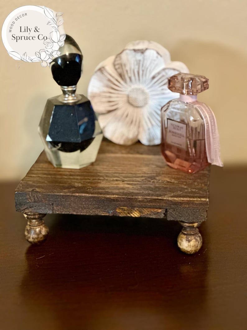 Rustic Wooden Table Riser - Farmhouse Decor Stand - Boho Barnwood ...