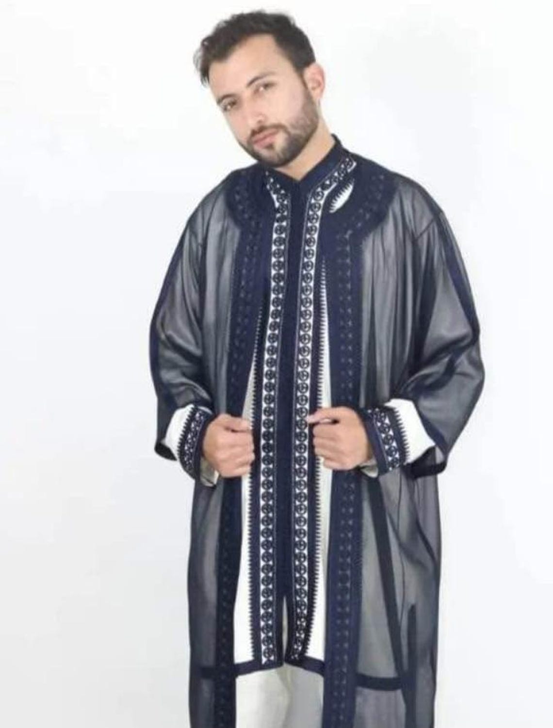 Elegant Men's Moroccan Jabador for Special Occasions , Moroccan Jabador ...