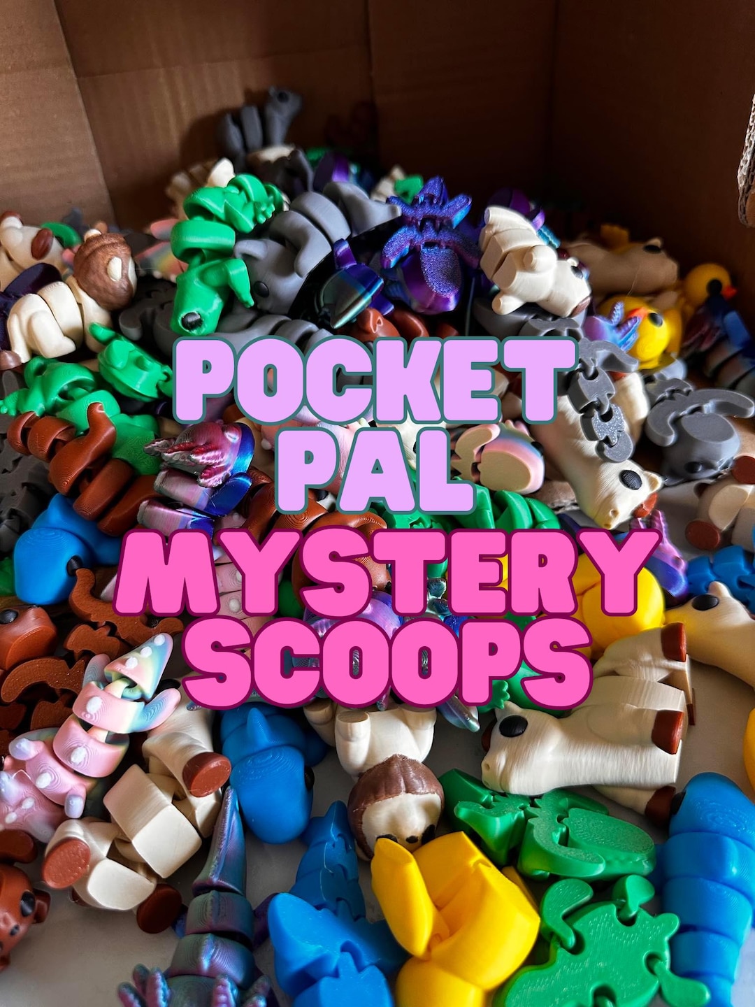 Pocket Pal Mystery Scoop - 3D PRINTED FIDGET ANIMALS - Etsy