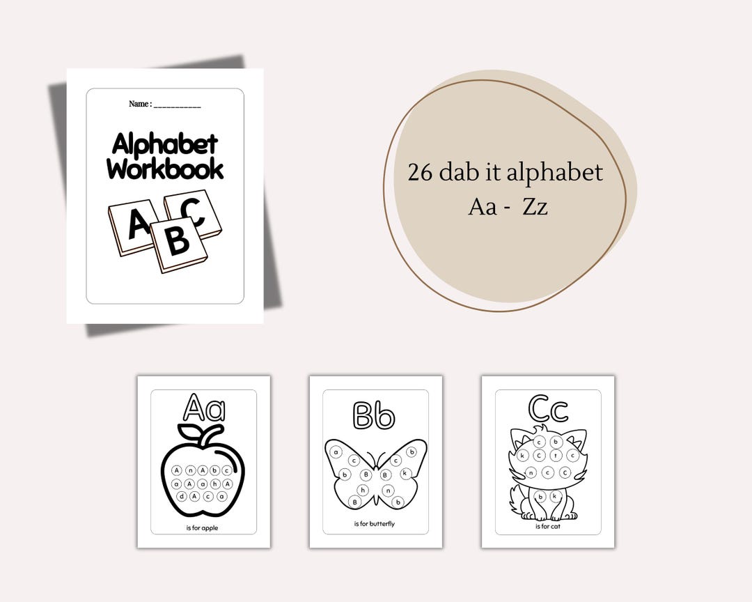 26 Printable Alphabet Dab It Worksheets, Dot Marker Letter Activity ...